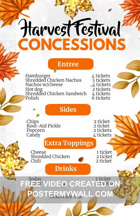 fall menu video template | PosterMyWall