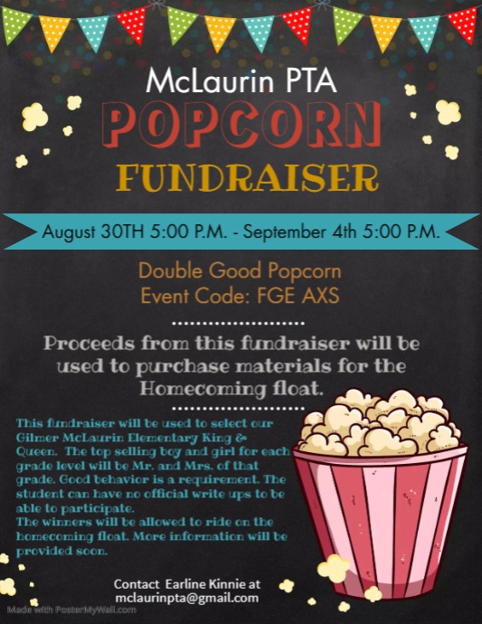 Popcorn Flyer Fundraiser | PosterMyWall