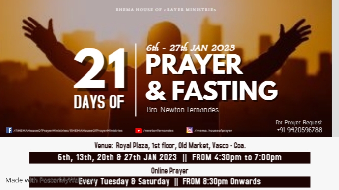 prayer and fasting poster design | PosterMyWall