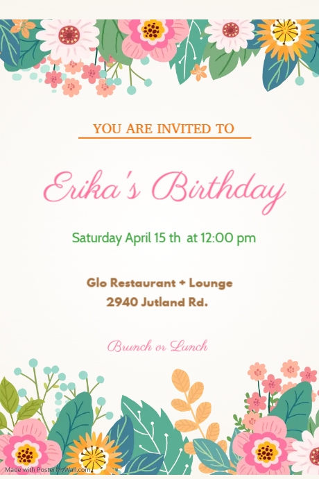 spring party invitation | PosterMyWall
