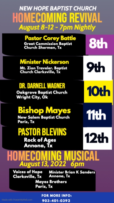 Church schedule | PosterMyWall