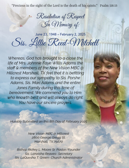 Funeral Announcement | PosterMyWall