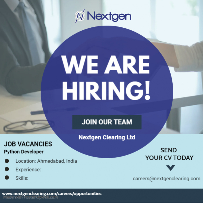 Copy of PO21184 Python Developer We are hiring flyer | PosterMyWall