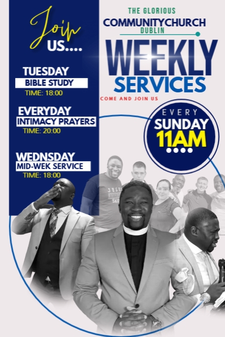 Weekly services | PosterMyWall