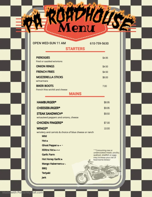 Copy of Menu US Legal Template | PosterMyWall