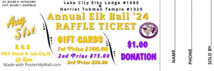 Gold Printable Raffle Ticket Design Template | PosterMyWall