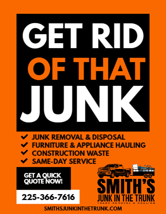 Copy of Junk Car Removal Flyer Template | PosterMyWall