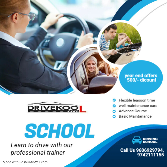 Driving School Banner ad | PosterMyWall