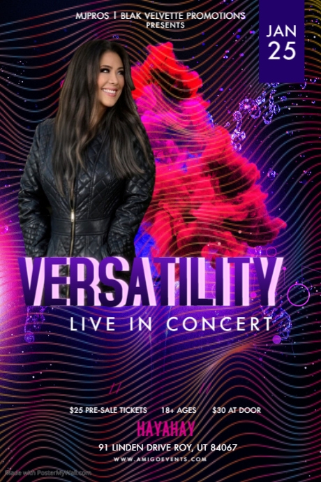 Copy of Copy of Trippy Modern Creative Rock Concert Poster | PosterMyWall