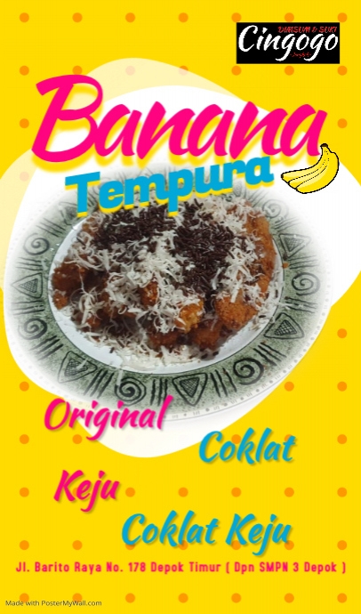 Post Card Pisang Crispy Topping | PosterMyWall