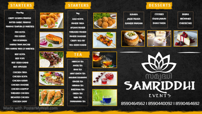 Digital display menu board template | PosterMyWall