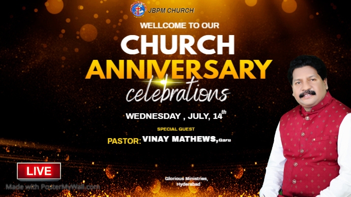 Copy of Sunday Service Worship Advert | PosterMyWall