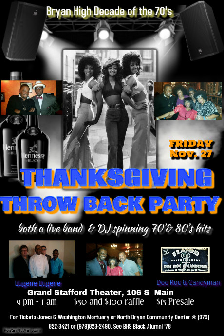 Thanksgiving Throwback Party | PosterMyWall