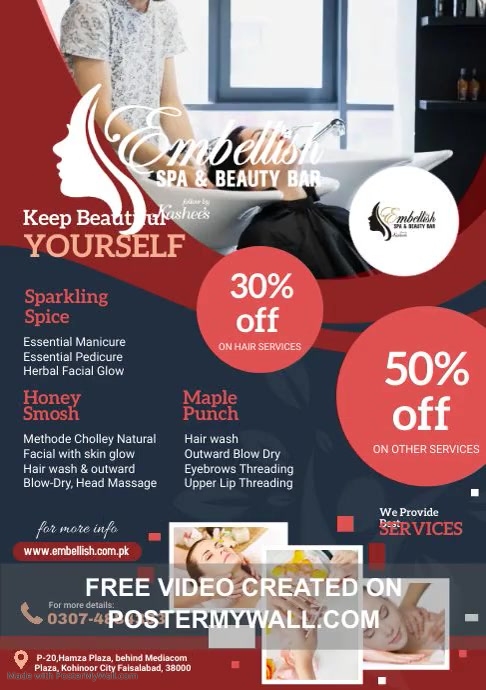 Copy of Copy of Spa Beauty Saloon Video Ad | PosterMyWall