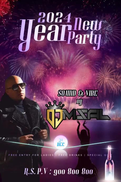 2024 New Year Party Poster | PosterMyWall