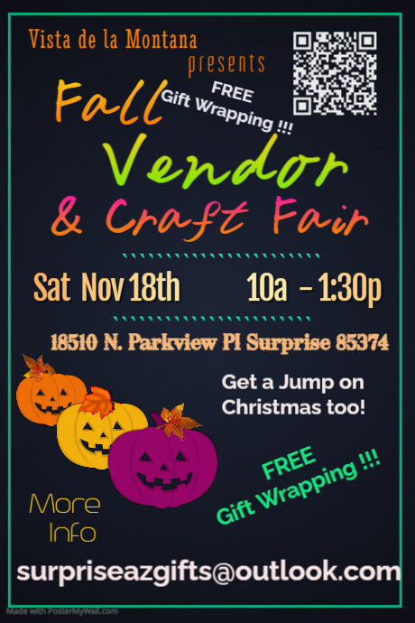 Vista de la Montana Fall Vendor & Craft Fair Nov 2023 | PosterMyWall