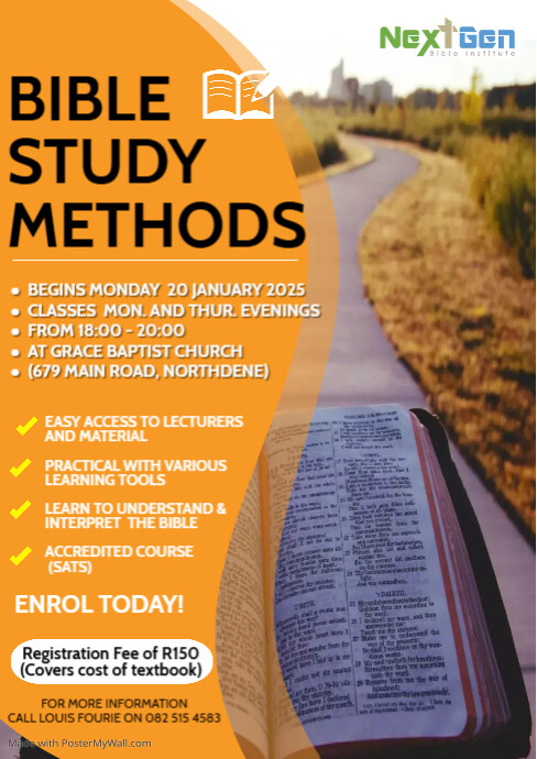 Poster Bible Study Methods | PosterMyWall