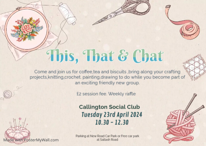 Copy of Knitting craft party invitation | PosterMyWall