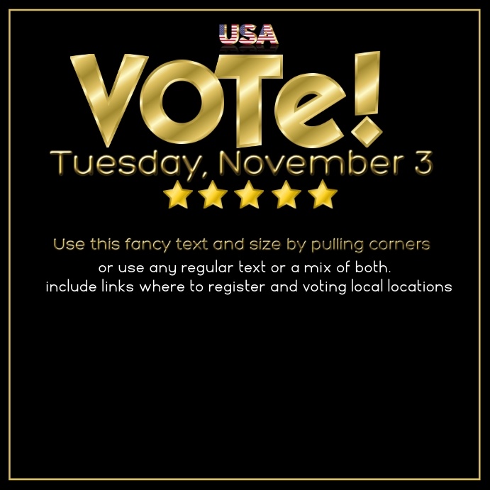 Instagram Post Vote Election Template | PosterMyWall