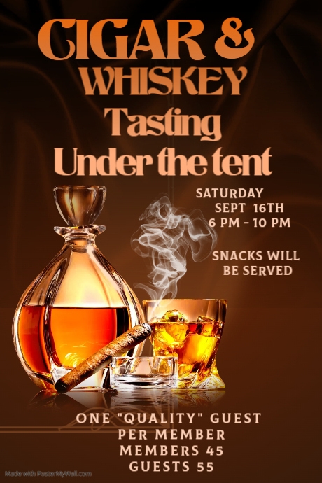 CIGAR & WHISKEY Flyer Template | PosterMyWall