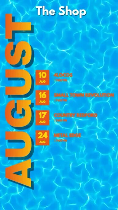 August Events Schedule Video Template | PosterMyWall