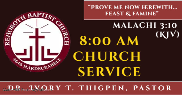 Copy of RBC VISITOR 8am Service | PosterMyWall