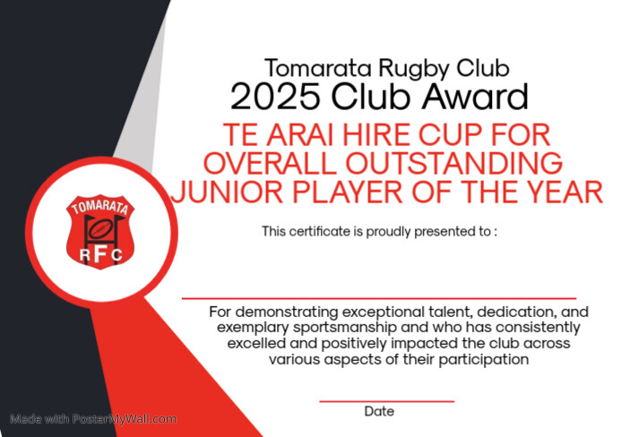 Player of the Day Certificate (13) | PosterMyWall