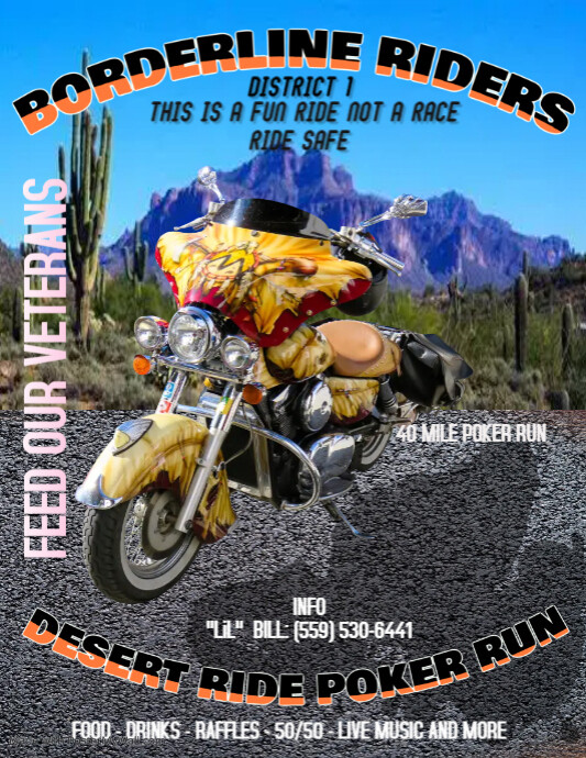 Copy of Copy of motorcycle run rally flyer template | PosterMyWall