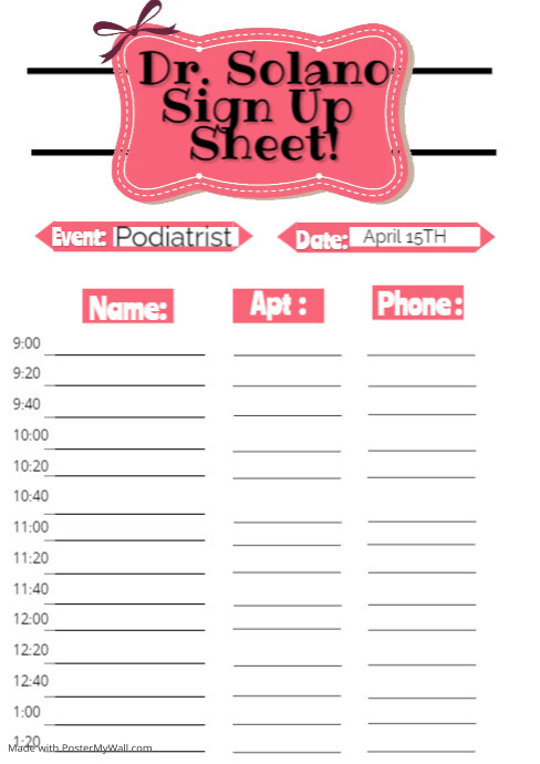 Sign up Sheet A4 Flyer Template | PosterMyWall