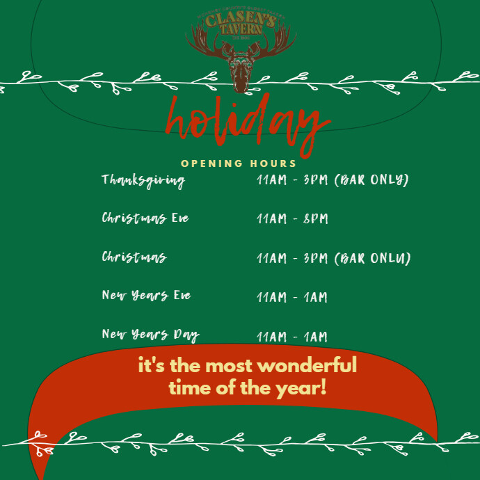 Holiday Hours Template | PosterMyWall