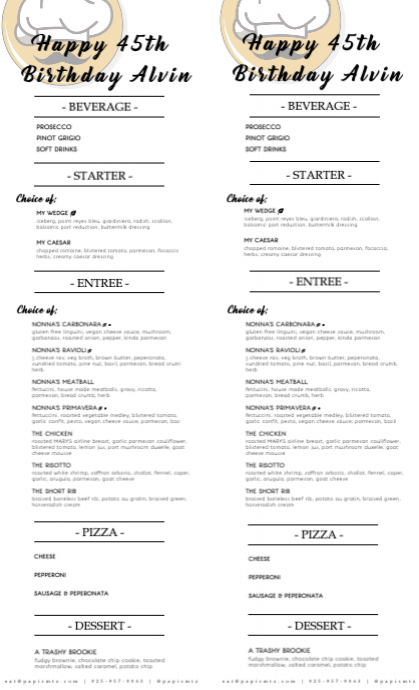 Prefix Menu | PosterMyWall