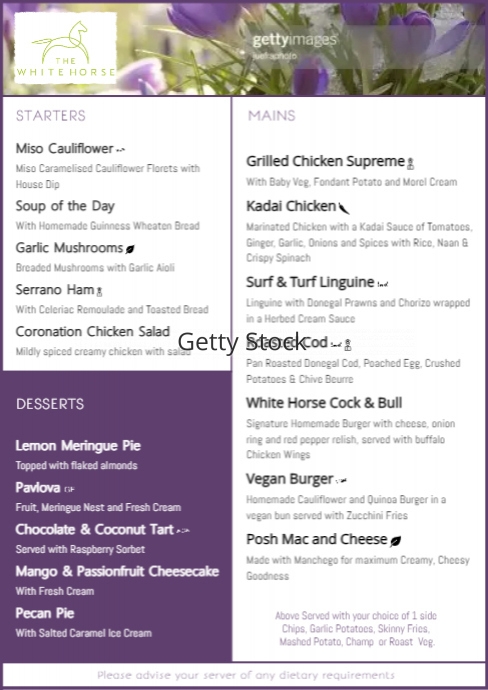 Menu No Supplements | PosterMyWall