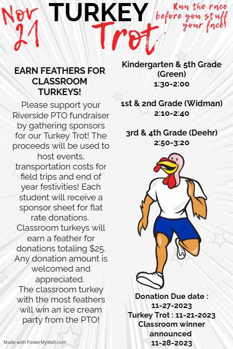 Turkey Trot Flyer Design Template | PosterMyWall