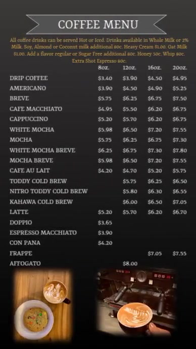 COFFEE MENU 1 (1) | PosterMyWall