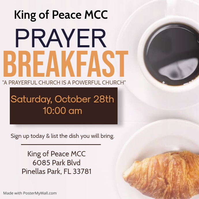 Copy of Church Prayer Breakfast Event Template | PosterMyWall