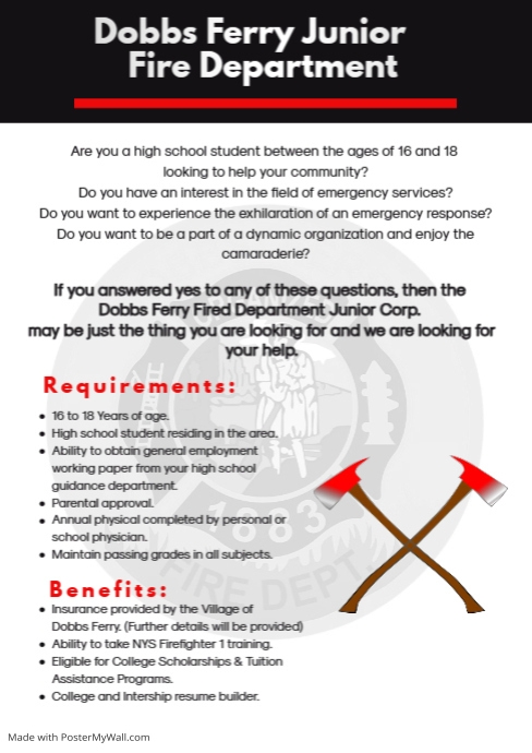 Junior Firefighter Recruitment Poster | PosterMyWall