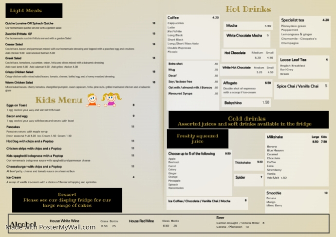 Back Menu | PosterMyWall