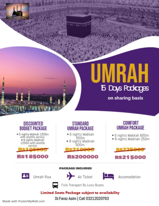 Umrah Package Flyer Poster | PosterMyWall
