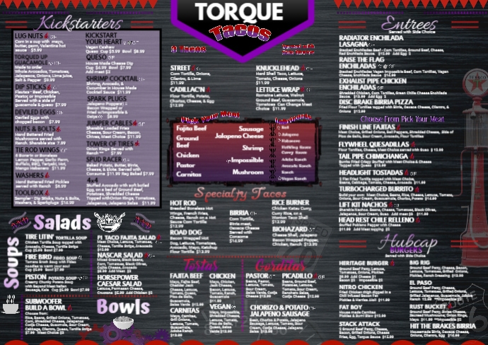Torque Menu Front | PosterMyWall