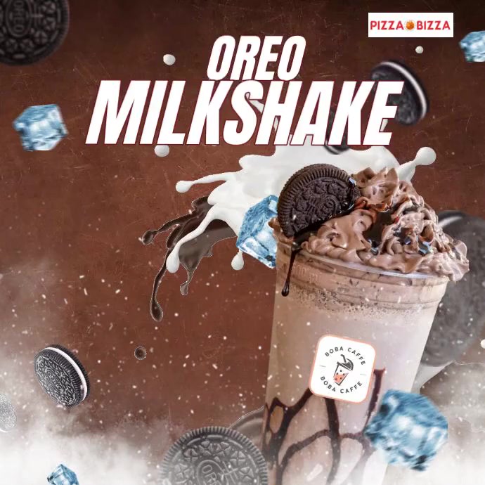 Oreo Milkshake Iced Summer Slush Drink Restau | PosterMyWall