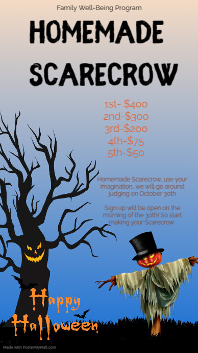 Halloween Scarecrow Holiday | PosterMyWall