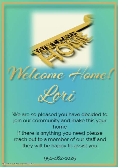 Copy of flyer card welcome home | PosterMyWall
