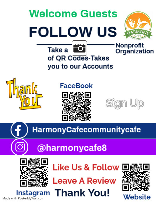 Follow us | PosterMyWall