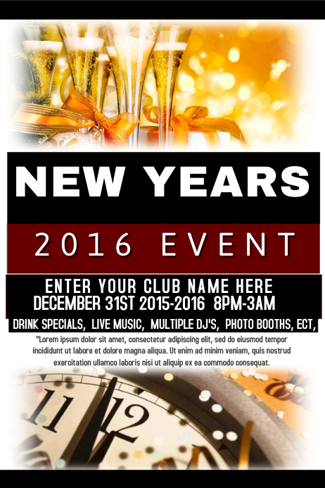 NEW YEARS EVENT Template | PosterMyWall