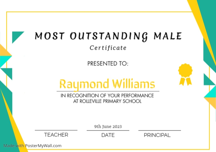 Yellow Fresh Certificate template | PosterMyWall