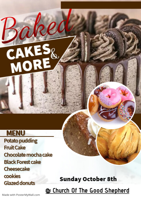 Cakes n baking flyer template | PosterMyWall
