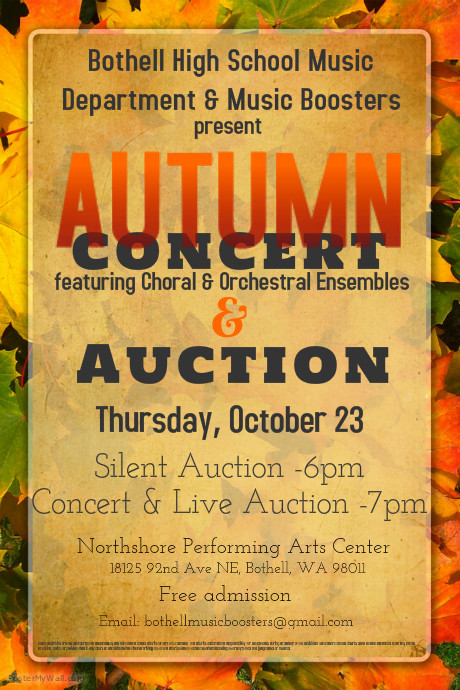 BHS Autumn Concert & Auction_2014 | PosterMyWall