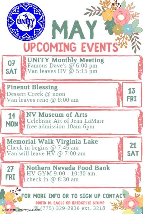 Copy of Copy of May Upcoming Events Calendar | PosterMyWall