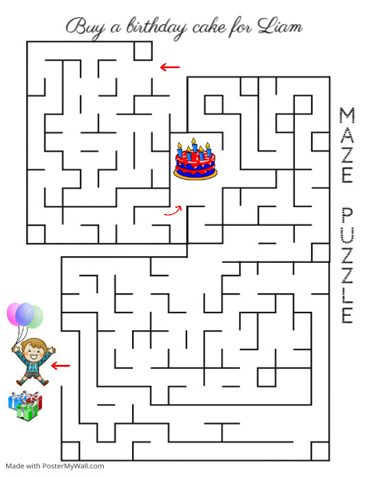 Maze puzzle template | PosterMyWall