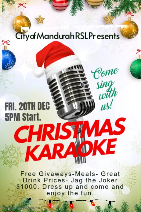 christmas karaoke | PosterMyWall